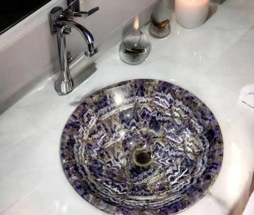 Exquisite Amethyst Kitchen Countertop Sink A Perfect Finish for Your ...