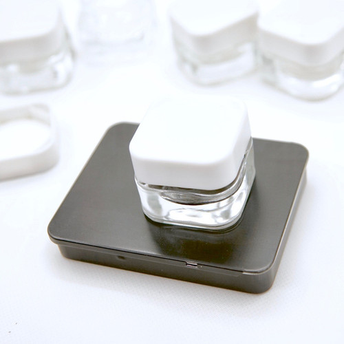 Child Proof 15ml Square jar Glass Containers Cube Jar | Cannaaroma
