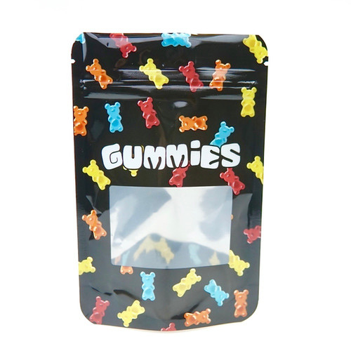 400 Stand Up Mylar Bags Gummies Design | Resealable Ziplock |Smell ...