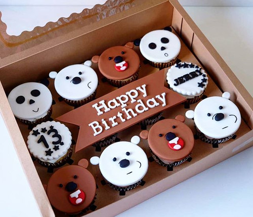 CC-108 We Bare Bear 12pcs Cupcakes 我们熊 | Baker Yin