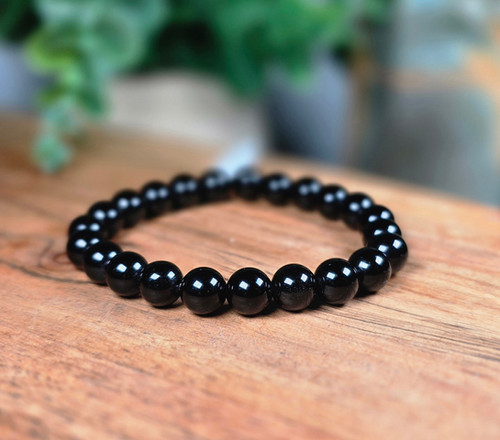Black Obsidian power bead Bracelet | Remnants Of Magic