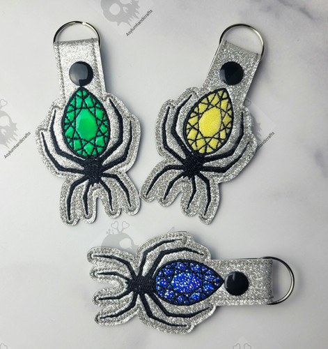 Spider gem keyfob and eyelet | Asylum Handicrafts
