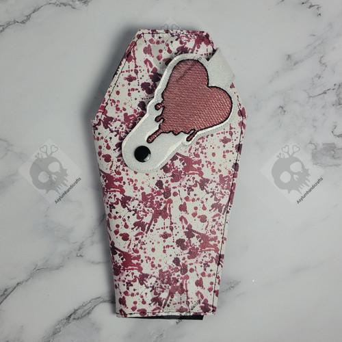 Bleeding heart wallet tab both styles | Asylum Handicrafts