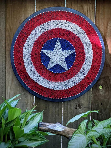 Captain America Shield String Art | NyraDecor