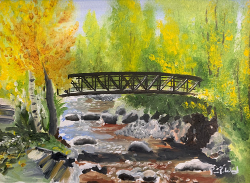 Steamboat Core Trail Bridge (5"x7" blank greeting card) | Pete Wood ...