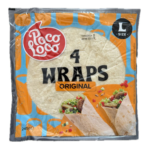 Burrito Tortilla Wrap - Poco Loco - 245 g (4 wraps L size) | MEXSabores