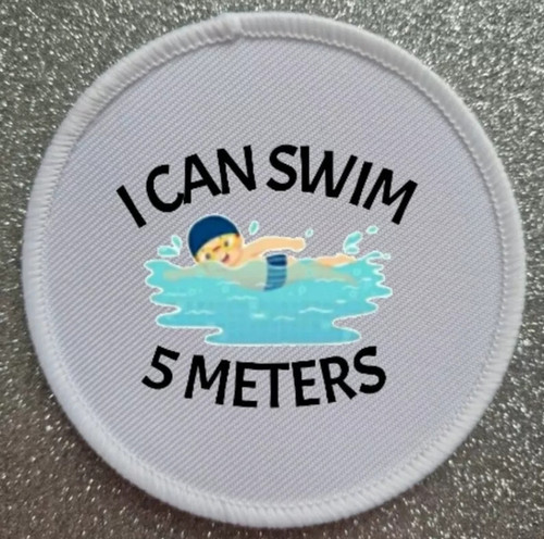 3 inch I Can Swim 5 Meters Swimming Award Patch Badge | £4.99 ...
