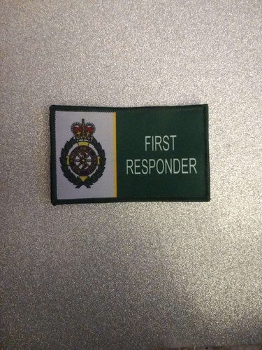 First Responder Ambulance Hook & Loop patch | £4.99 | Worldwide ...