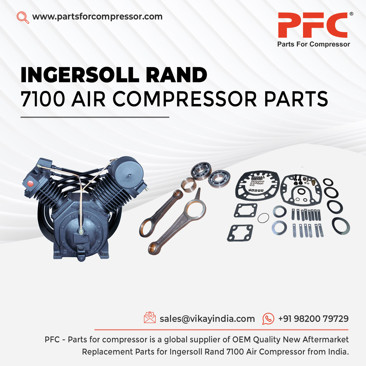 Ingersoll Rand Type 30 Model 7100 Air Compressor Parts | Air Compressor ...
