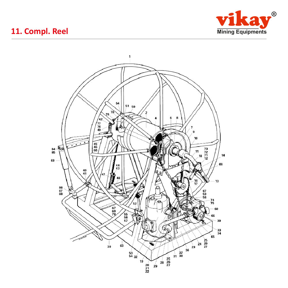 Compl. Reel Alimak Raise Climber Parts