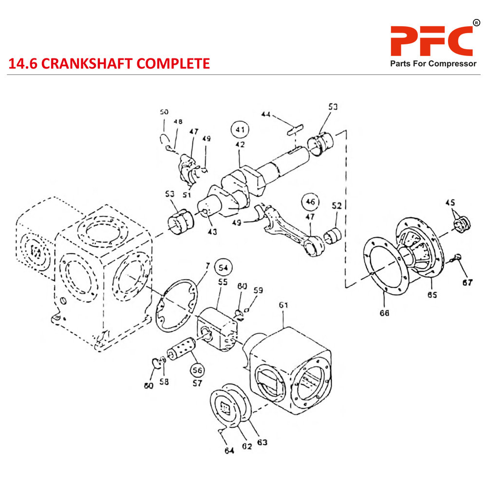 เพลาข้อเหวี่ยงสมบูรณ์ PHE Booster | PFC - Parts For Compressor