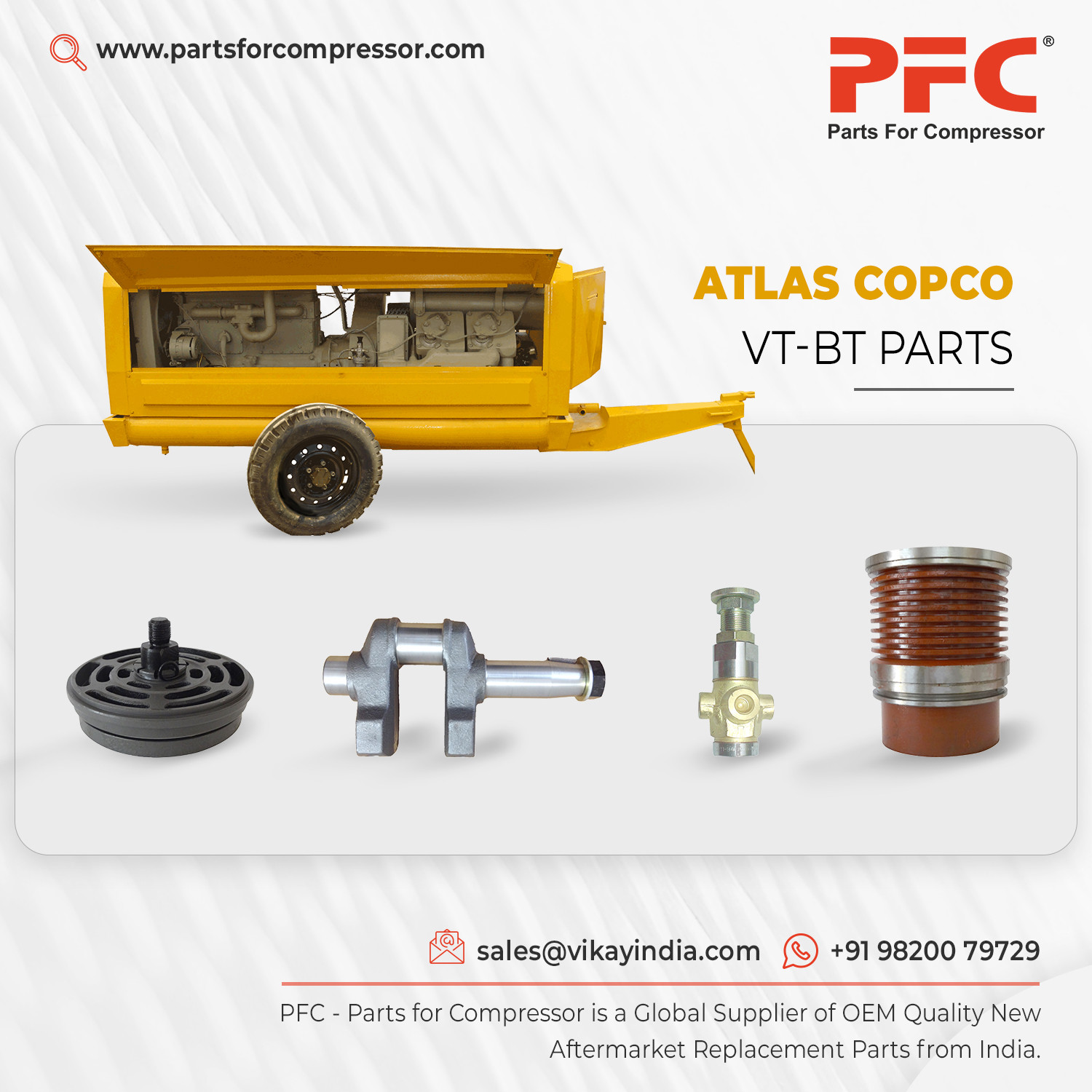 Atlas Copco Compressor Parts | PFC - Parts For Compressor