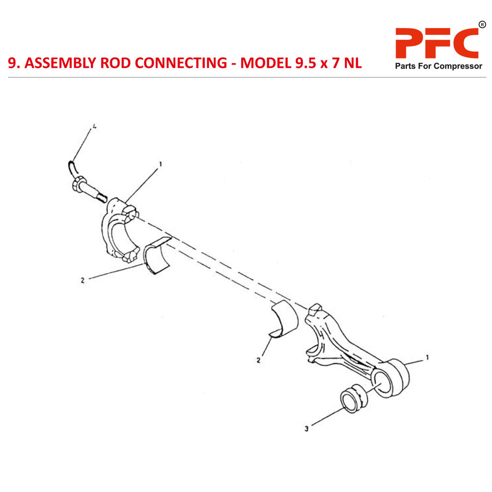 ก้านเชื่อมต่อ IR 9 1/2 x 7 ESV NL ชิ้นส่วนคอมเพรสเซอร์ | PFC - Parts ...