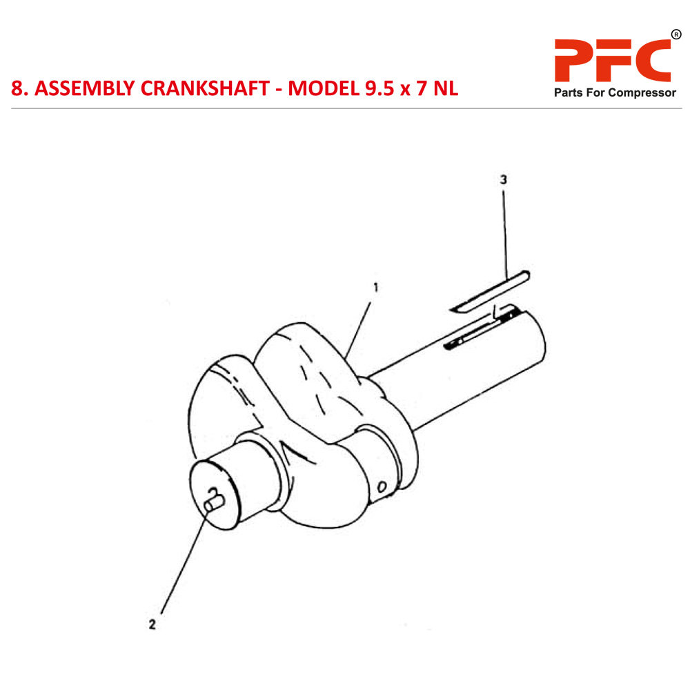 Crankshaft IR 9 1/2 x 7 ESV NL Air Compressor Parts | PFC - Parts For ...