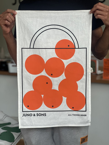 JUNO & SONS Orange Tea Towel | Juno & Sons