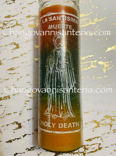 Holy Death 3 Color Candle/Vela 3 Colores Santa Muerte | Changovannisanteria