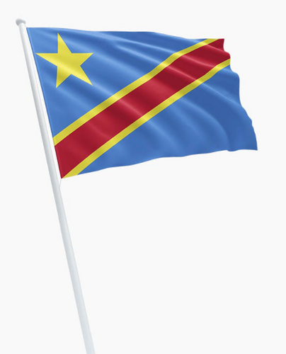 Flagg Kongo Kinshasa | Kontinent Afrika | Flaggbutikk