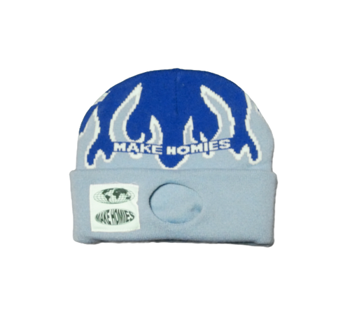 BLUE FLAME SKI MASK BEANIE | MAKE HOMIES