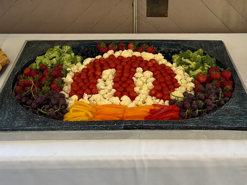 Holiday Fruit & Vegetable Tray with Dip | Buttered Up Bakes