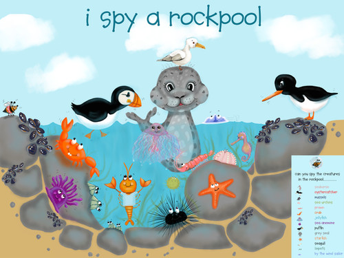 cartoon rock pool