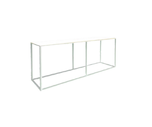 Steel Square Cocktail Table White | Sandton Decor Hire
