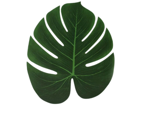 5pcs / set Fiber Artificial Leaf - Green Fake Leaf | Sandton Decor Hire