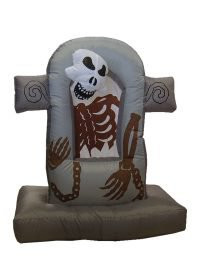 Inflatable TombStone With Skeleton 1.2m | Sandton Decor Hire