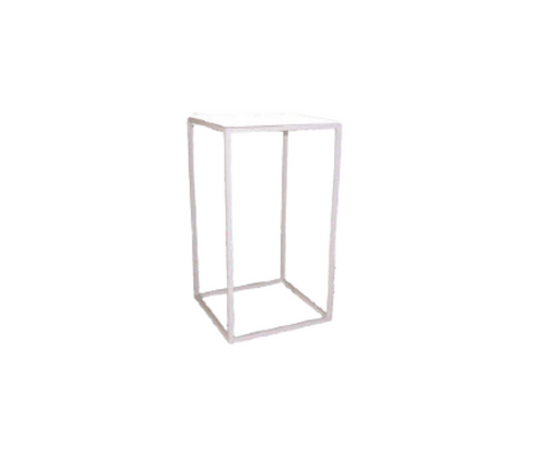 Steel Square Cocktail Table White | Sandton Decor Hire