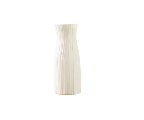 Plain Flower Plastic Vase -White | Decor Hire by BV