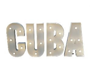 Cuba Marquee Letters | Decor Hire by BV