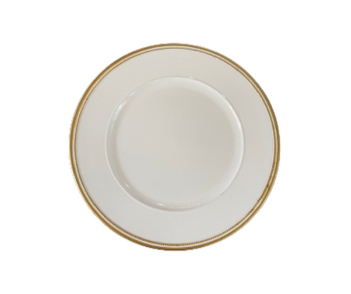 Underplate - White with gold rim | Decor Hire by BV