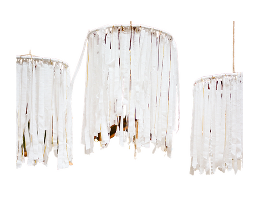 White Hoop With Streamers Roof Decor | Decor Hire by BV