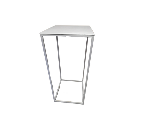 White Metal Plinth | Sandton Decor Hire