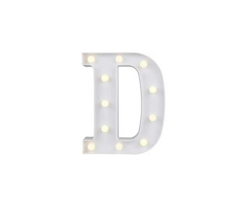 22cm "D" Marquee letter | Decor Hire by BV