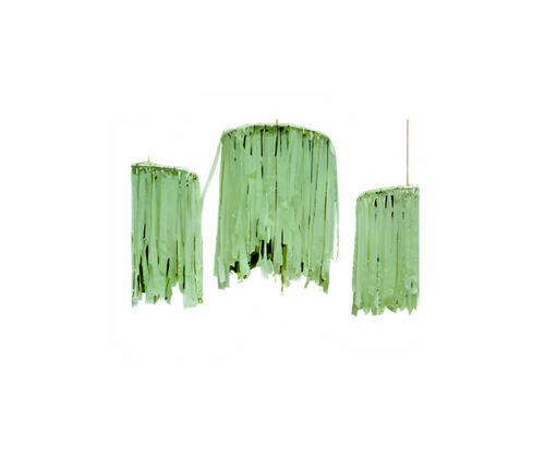 x3 Hoop With Streamers Roof Decor - Green | Sandton Decor Hire