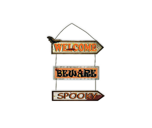 Hanging Warning Signs 45cm | Sandton Decor Hire