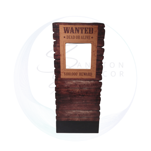 Cut Out – Wanted Poster Peep Thru – 185cm H x 90cm W | Sandton Decor Hire