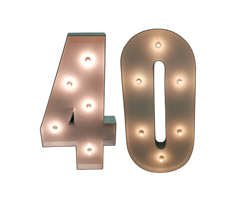 Marquee Number 40 | Decor Hire by BV