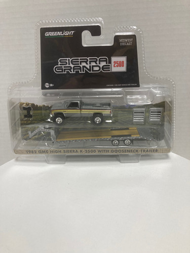 1/64 Chase Unit 1982 GMC High Sierra K-2500 With Gooseneck | JT Farm Toys