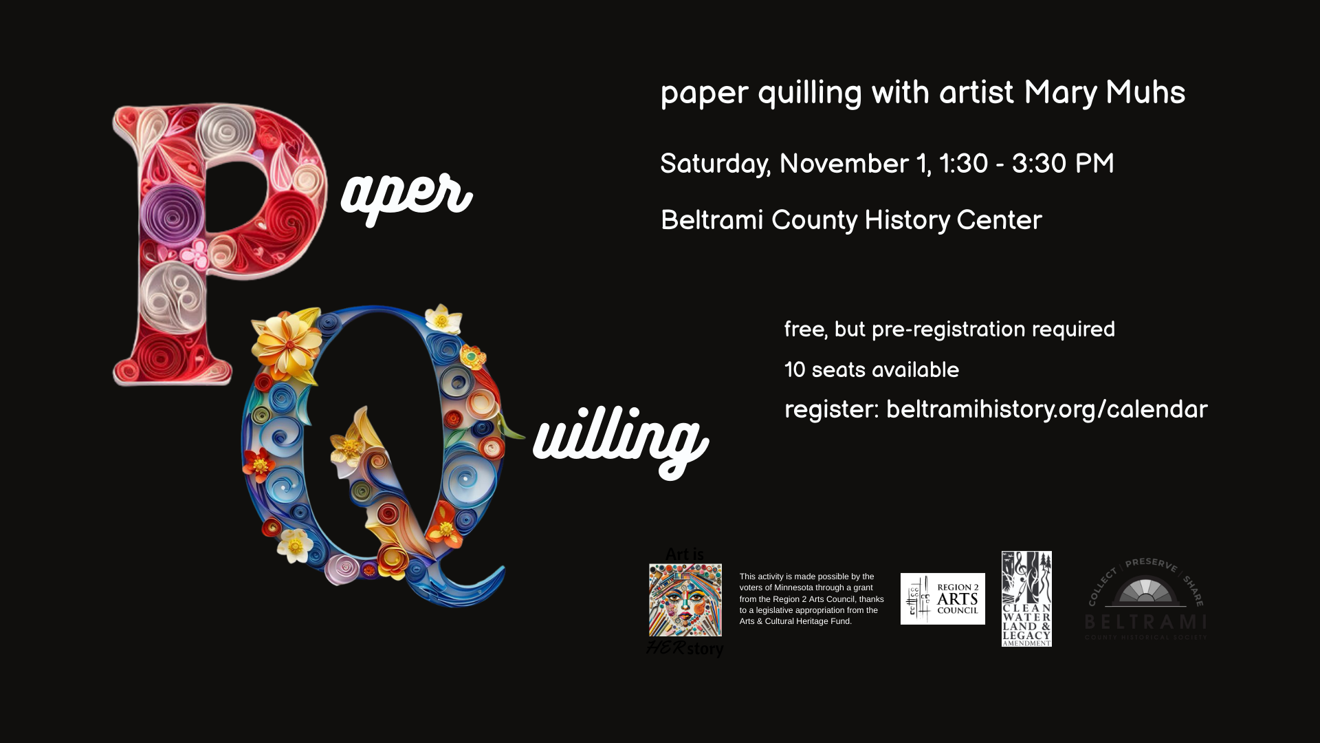 Paper Quilling with Artist Mary Muhs | Beltrami County Historical Society