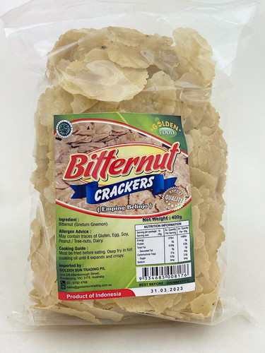GOLDEN FOOD Bitternut Crackers 20x400g (Emping) | goldensun