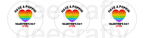 Round Poppin Vday "From" (name not included) Tags (digital) | Dee Crafty