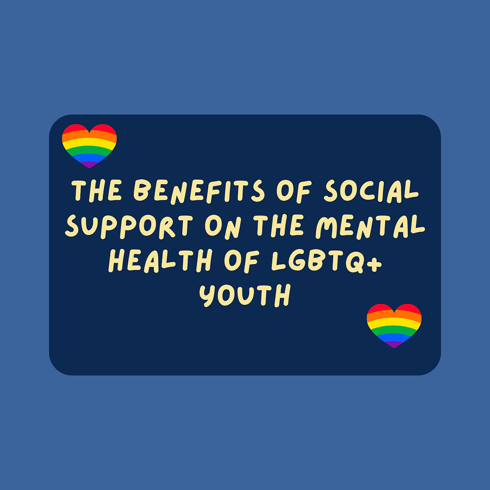 The Benefits of Social Support on the Mental Health of LGBTQ+ Youth