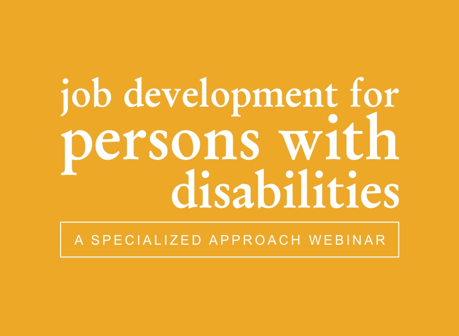 Job Development for Persons with Intellectual Disabilities