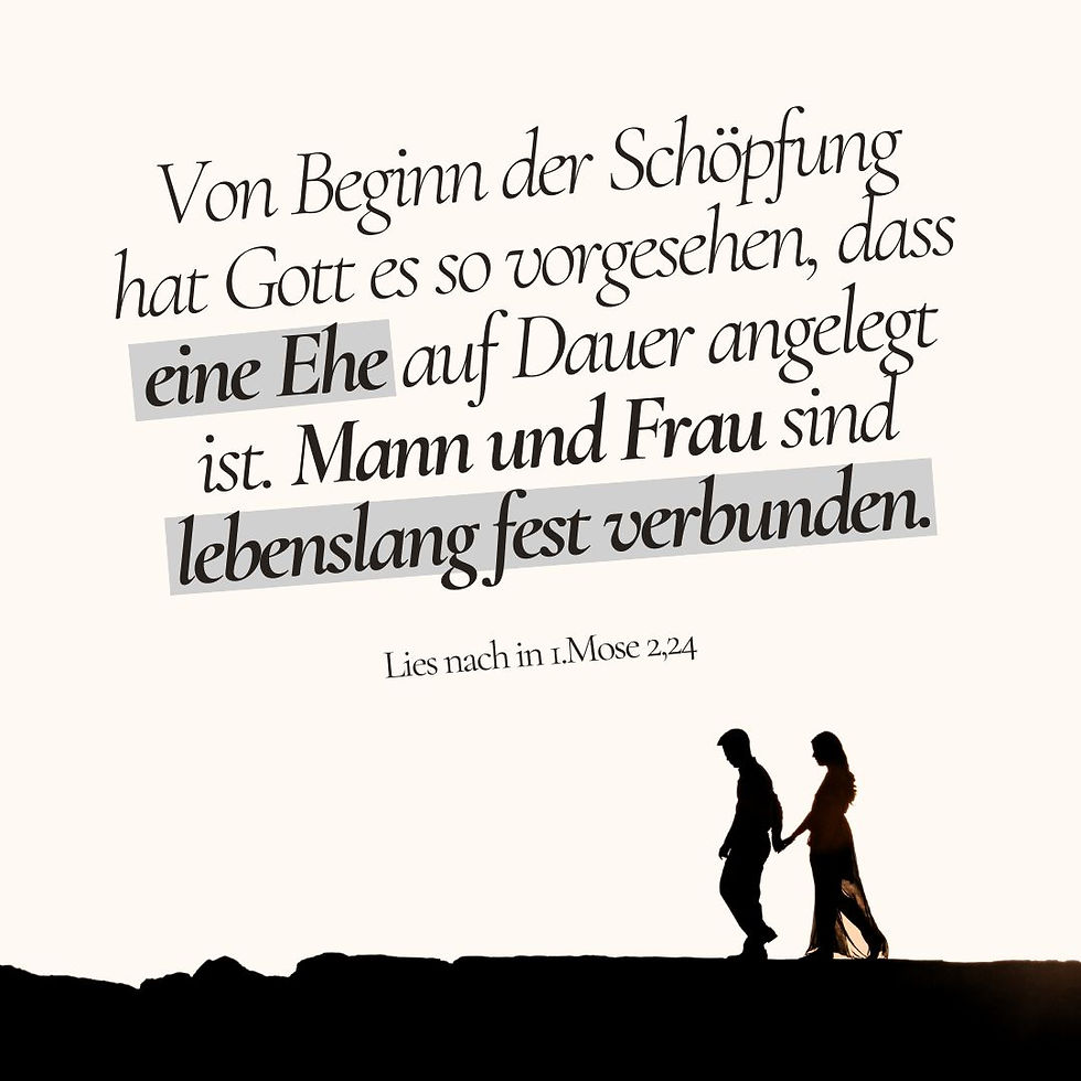 Die Ehe - auf Dauer angelegt