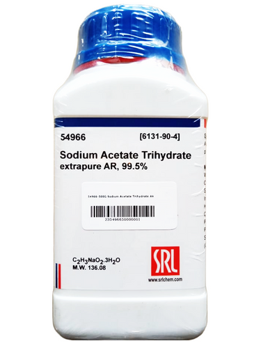 Sodium Acetate Trihydrate Extrapure AR Grade, 99.5%, 500Gm SRL ...