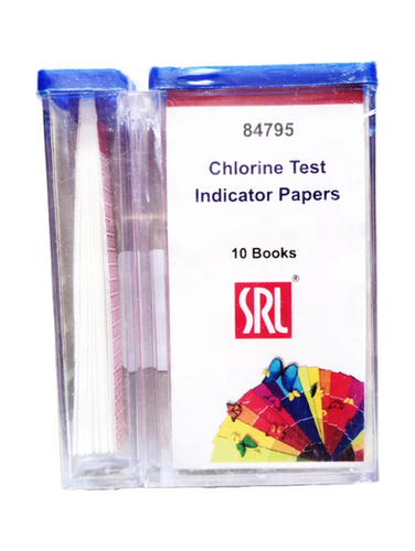 SRL Chlorine Test Indicator Papers,10 Books, 200 Strips, 5ppm-100 PPM ...