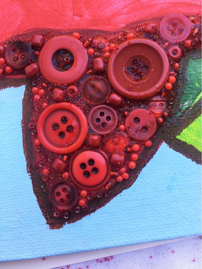 How to Make Button Art on a Canvas