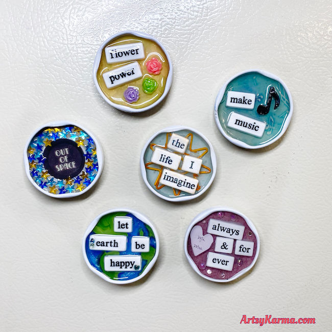 Charming Mason Jar Lid Decor: DIY Resin Magnets | Artsy Karma