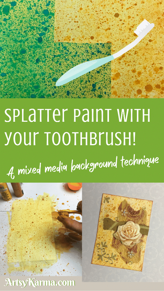 Splatter Paint using a Toothbrush